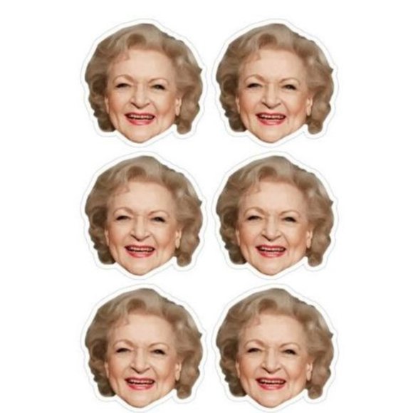 Wall Decor | Betty White Laminated Vinyl Stickers 193 | Poshmark